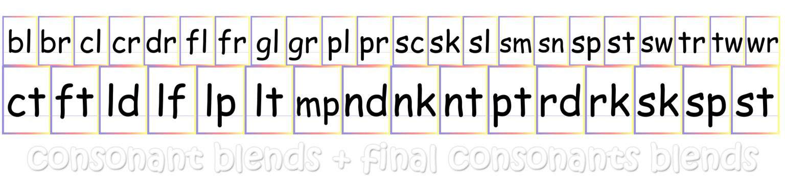 FREE Consonant Blends Flashcards - teach advanced phonics!