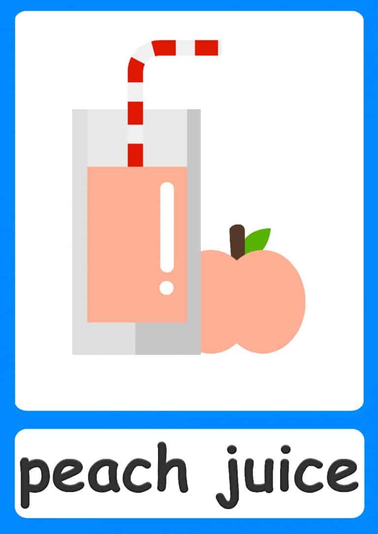 Drinks flashcards for kids!