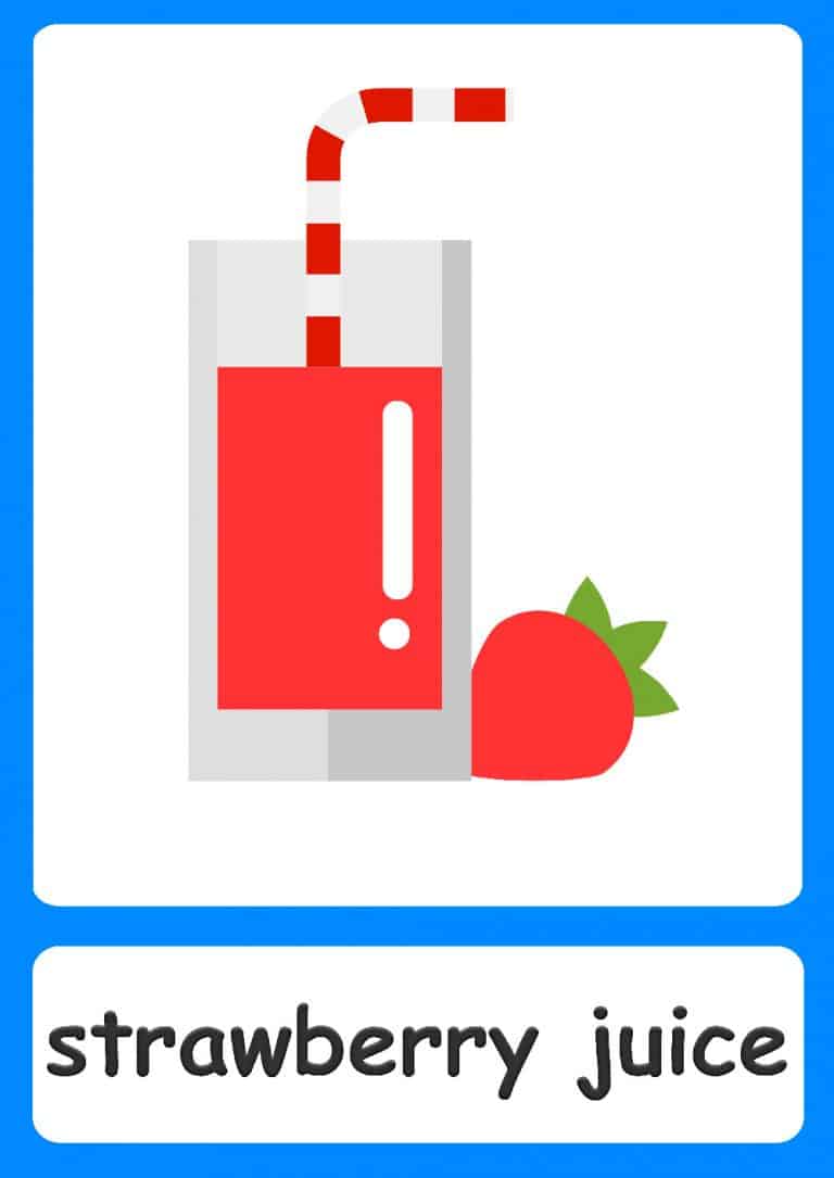 Drinks flashcards for kids!