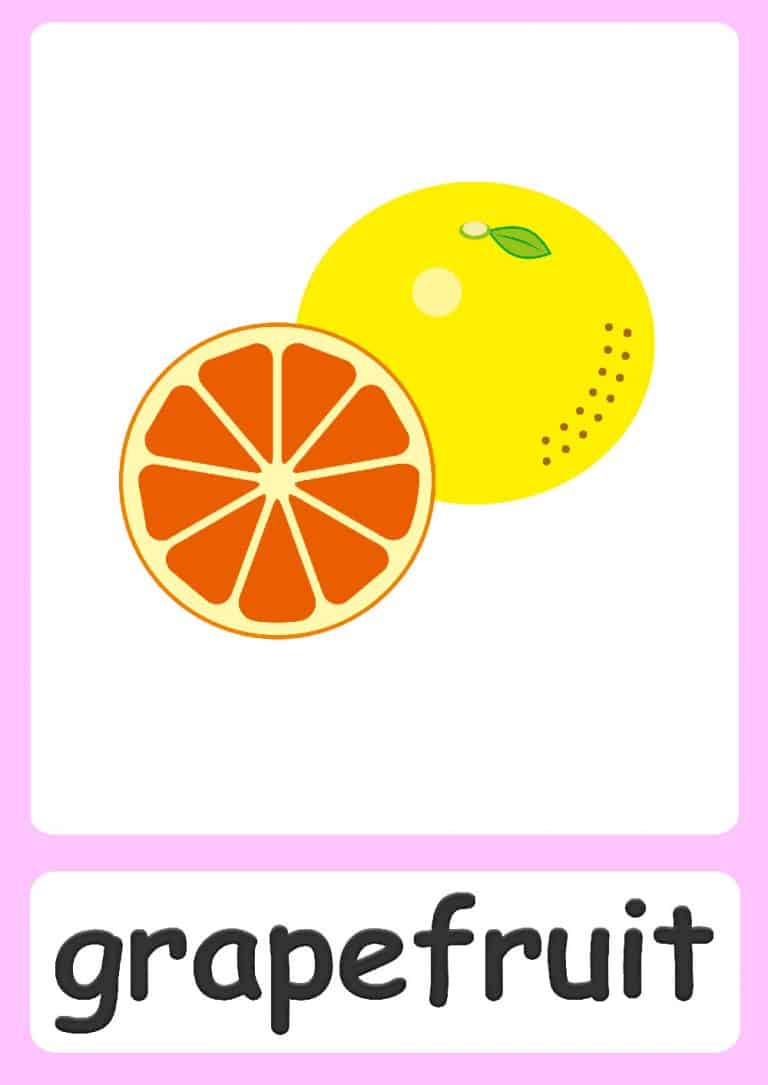 Fruit flashcards for kids!
