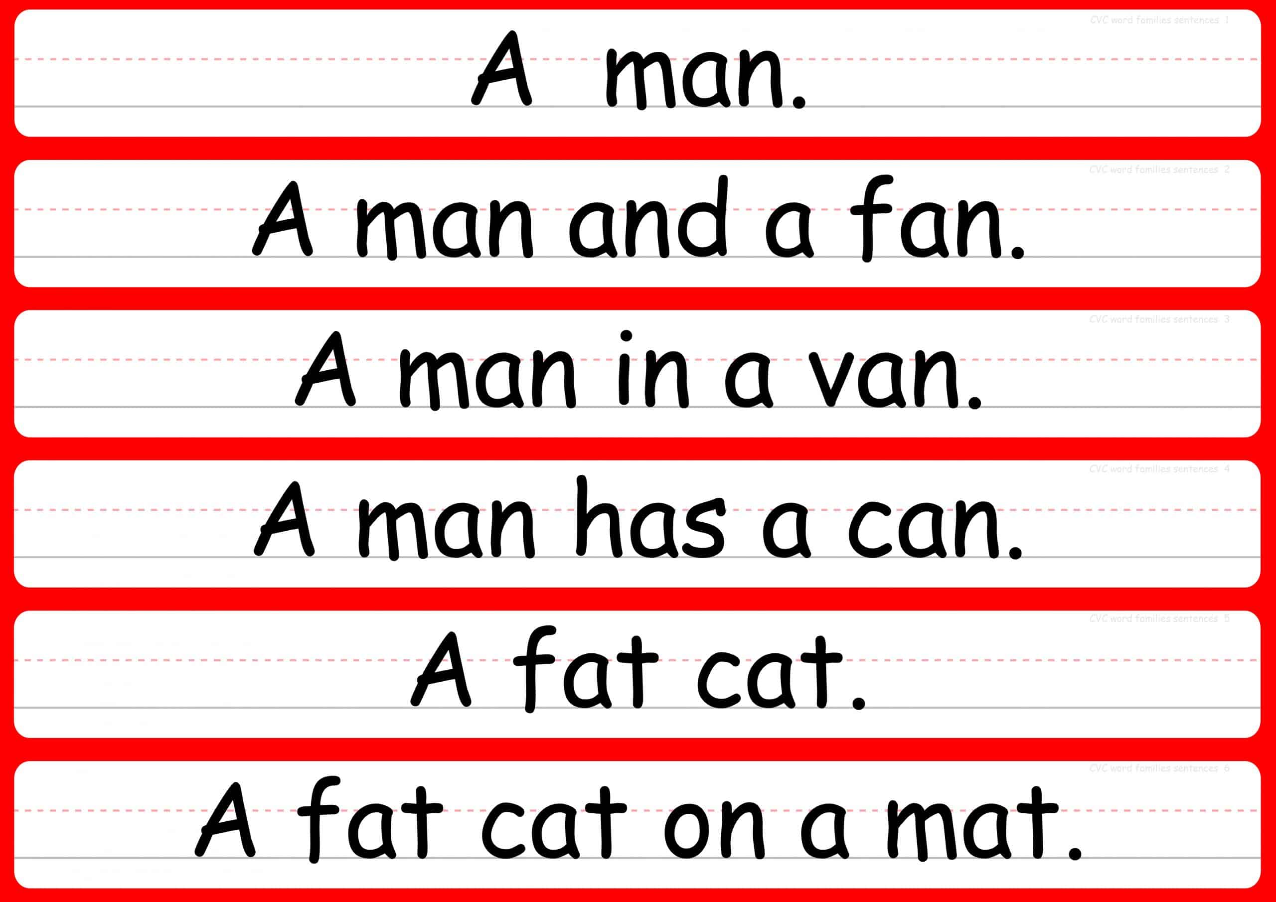 Cvc Words Sentences How To Teach Cvc Word Families Cvc Words Reading 