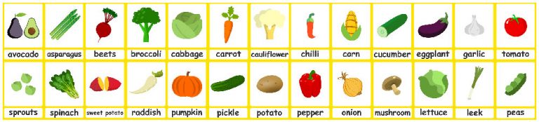 Vegetable flashcards for kids!
