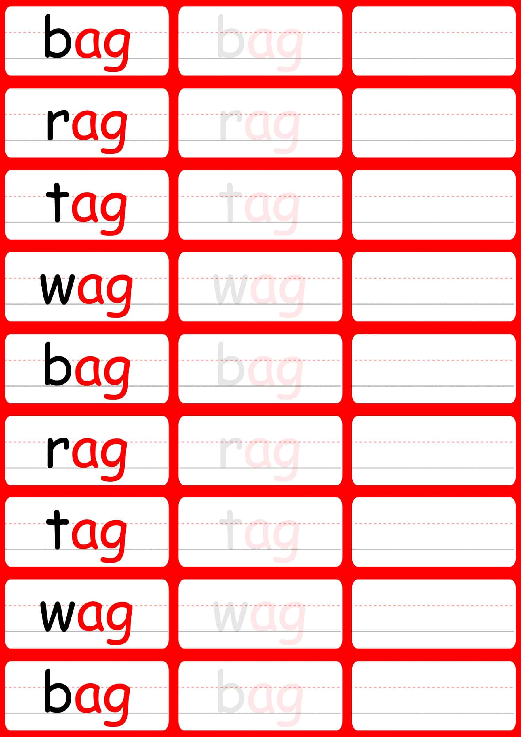 Word Family Worksheets FREE Printable CVC Workbook Word Family Worksheets FREE Printable CVC Workbook