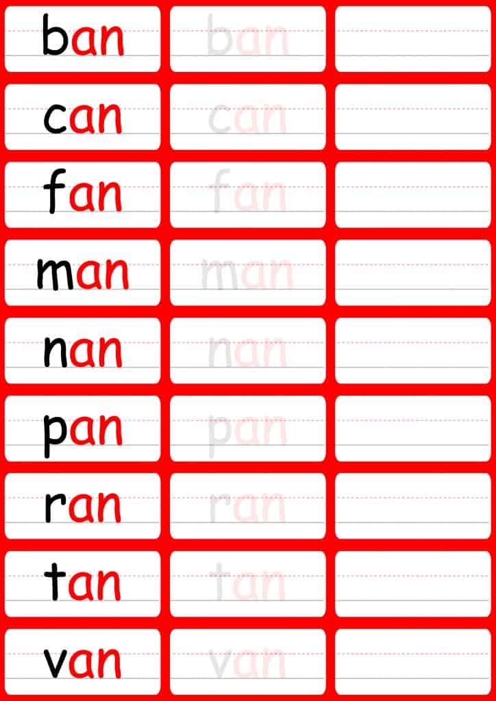 Word Family Worksheets FREE Printable CVC Workbook Word Family Worksheets FREE Printable CVC Workbook