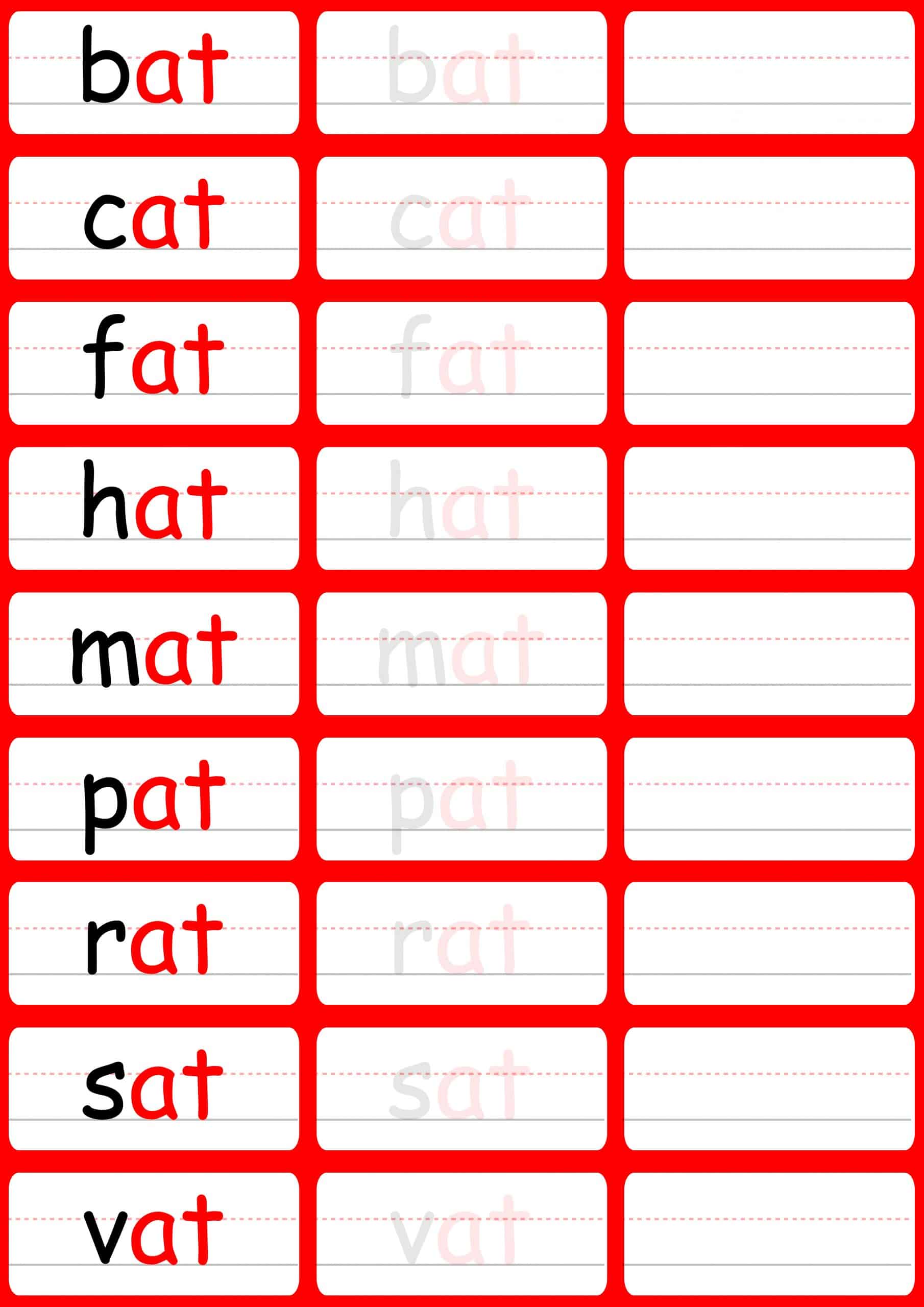 Word Family Worksheets FREE Printable CVC Workbook Word Family Worksheets FREE Printable CVC Workbook