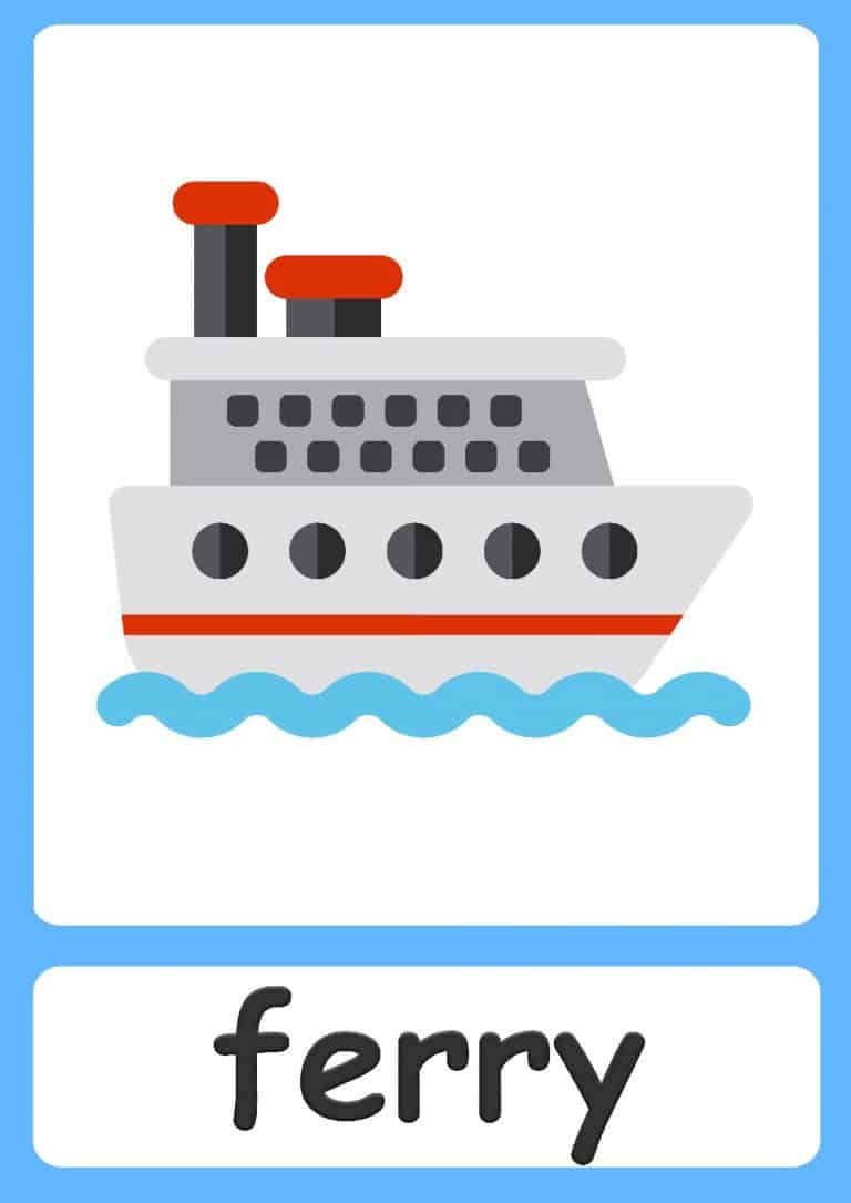 FREE Transport & Vehicle Flashcards for Kids! + FREE Poster!
