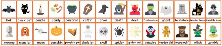 Halloween flashcards for kids! 28 FREE flashcards for kindergarten!