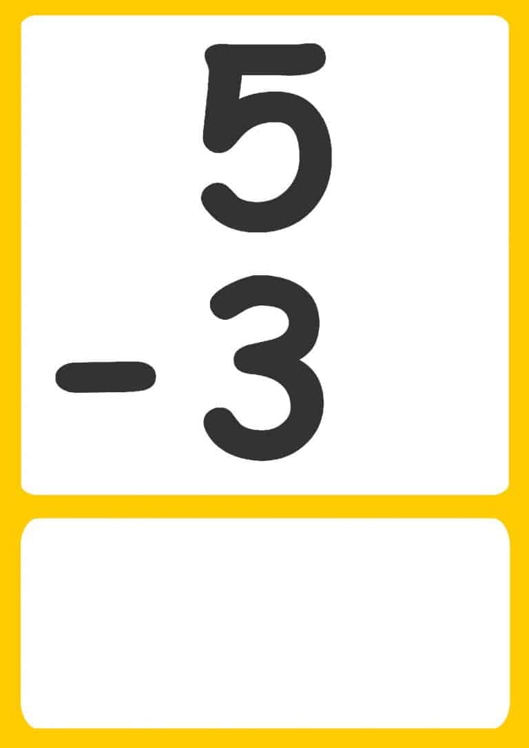 Subtraction Flashcards