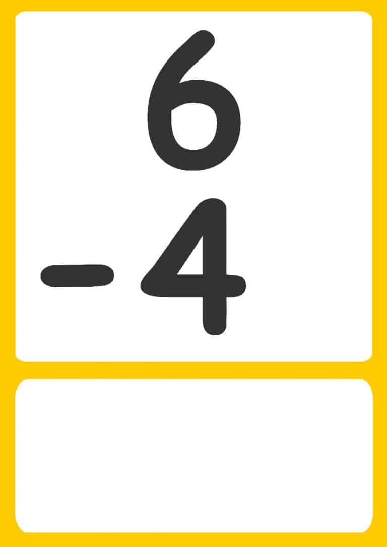 Subtraction Flashcards