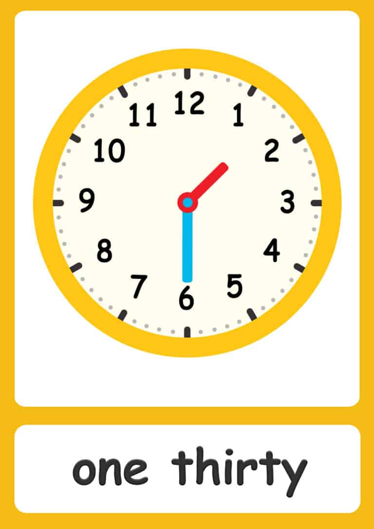 FREE Time flashcards and cut-out clock!