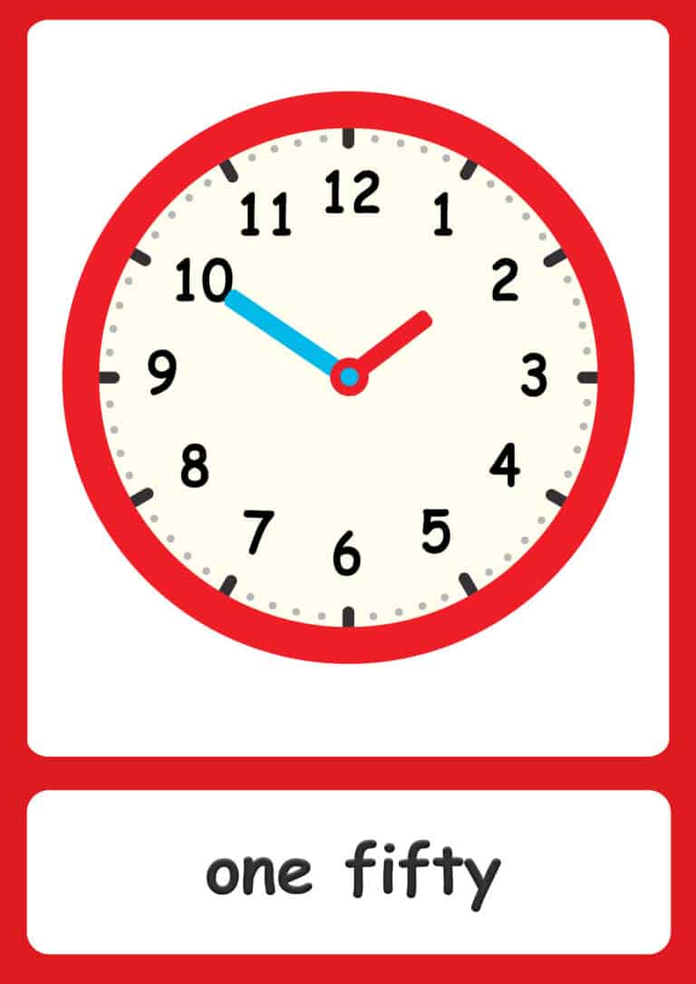 FREE Time flashcards and cut-out clock!