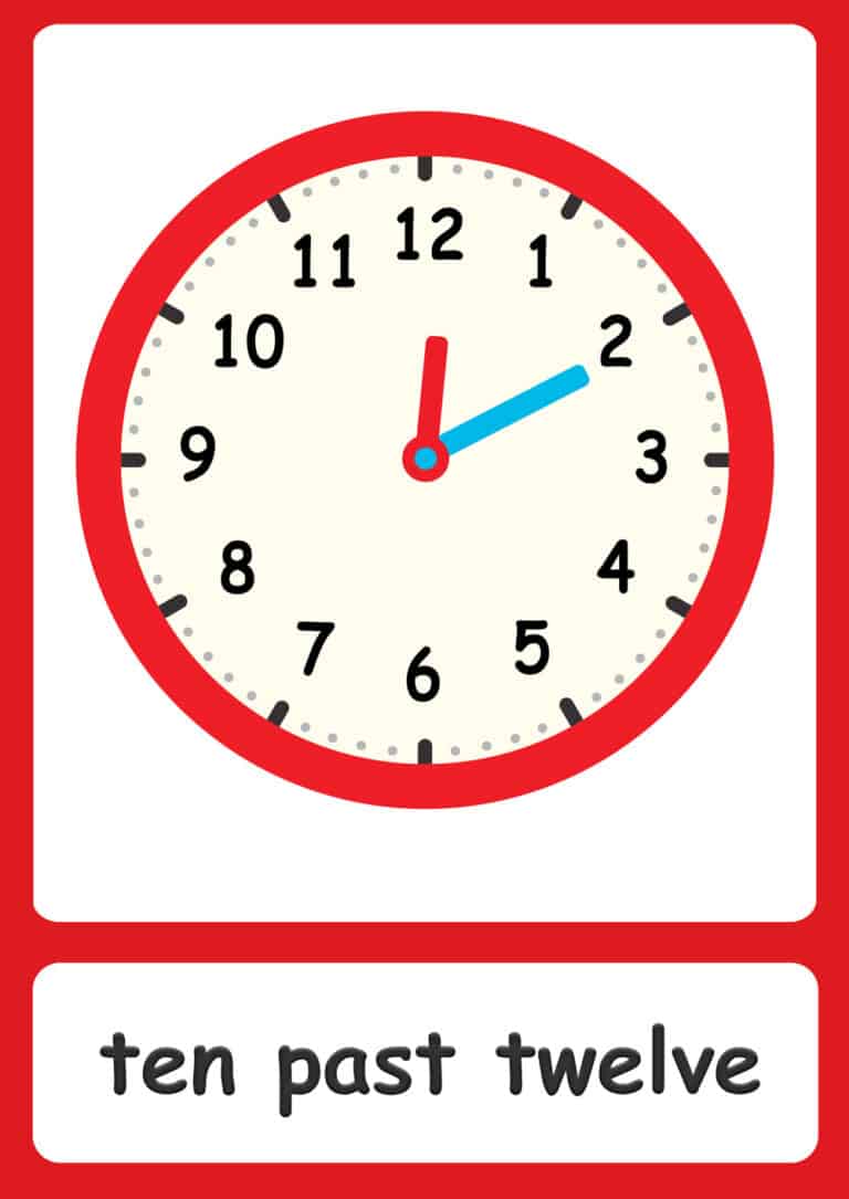 FREE Time flashcards and cut-out clock!