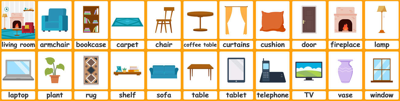 Living room Flashcards