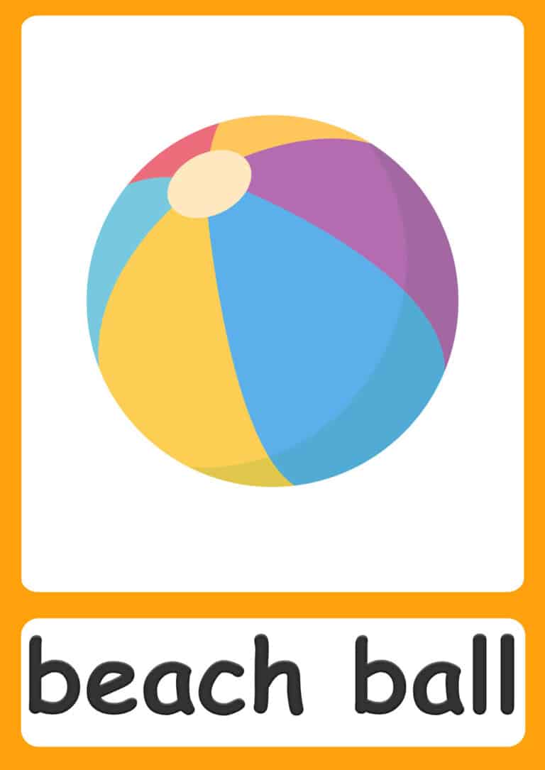 Teach beach vocabulary with FREE beach flashcards!