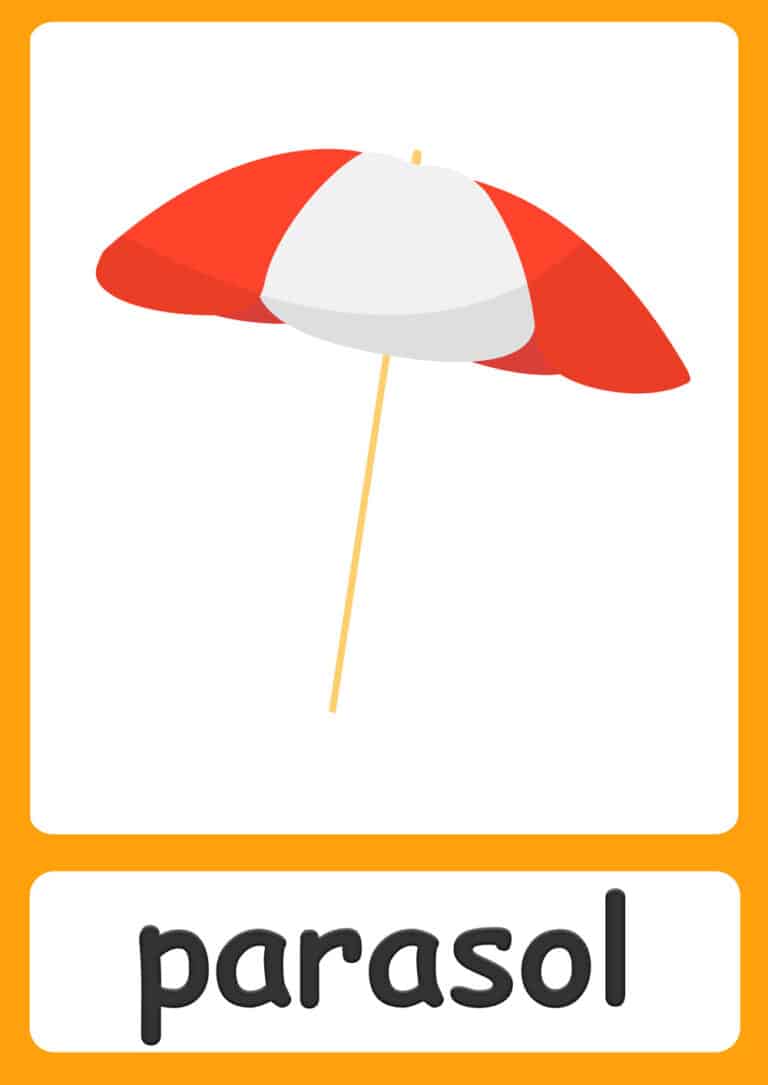 Teach beach vocabulary with FREE beach flashcards!