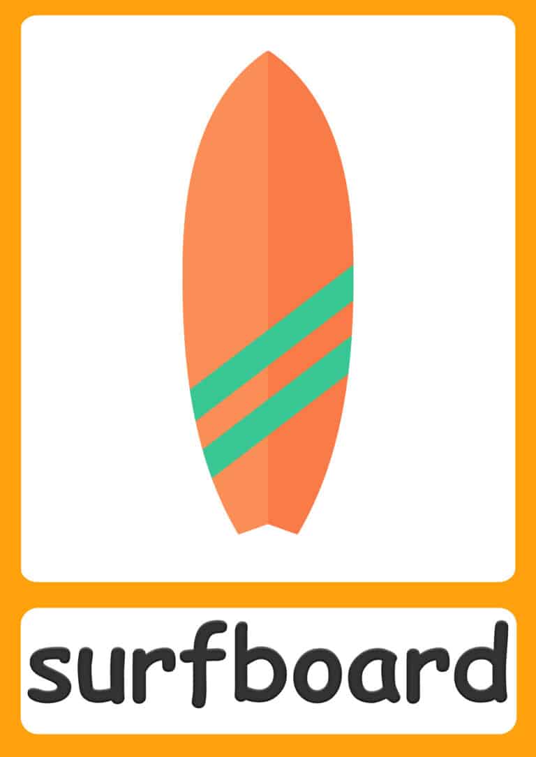 Teach beach vocabulary with FREE beach flashcards!