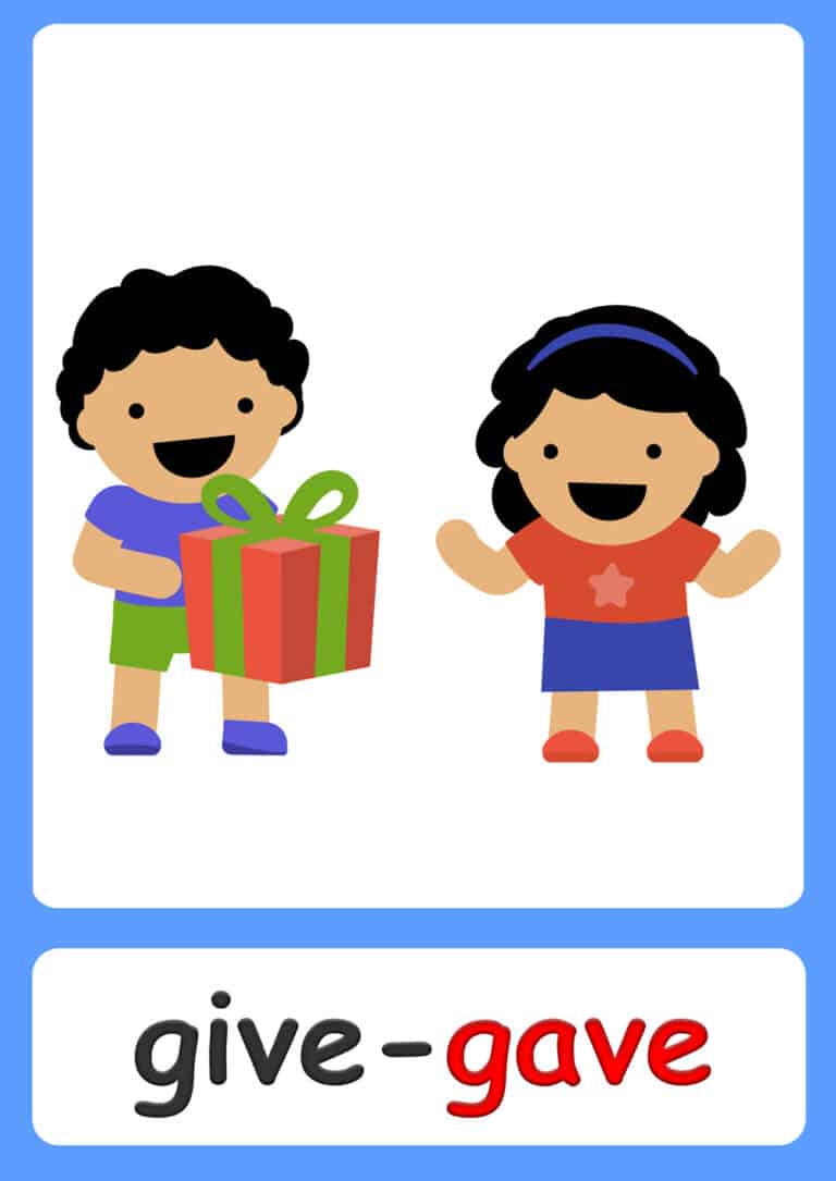 Past Tense Verb Flashcards