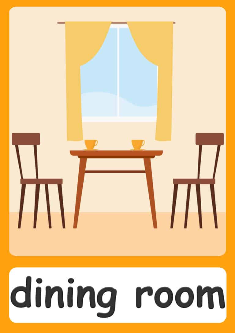 House Room Vocabulary + FREE House Flashcards & Poster!
